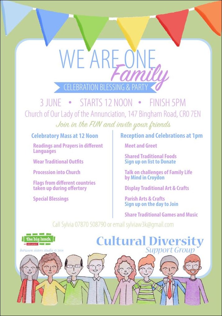 Cultural Diversity Support Group | Addiscombe Catholic Church